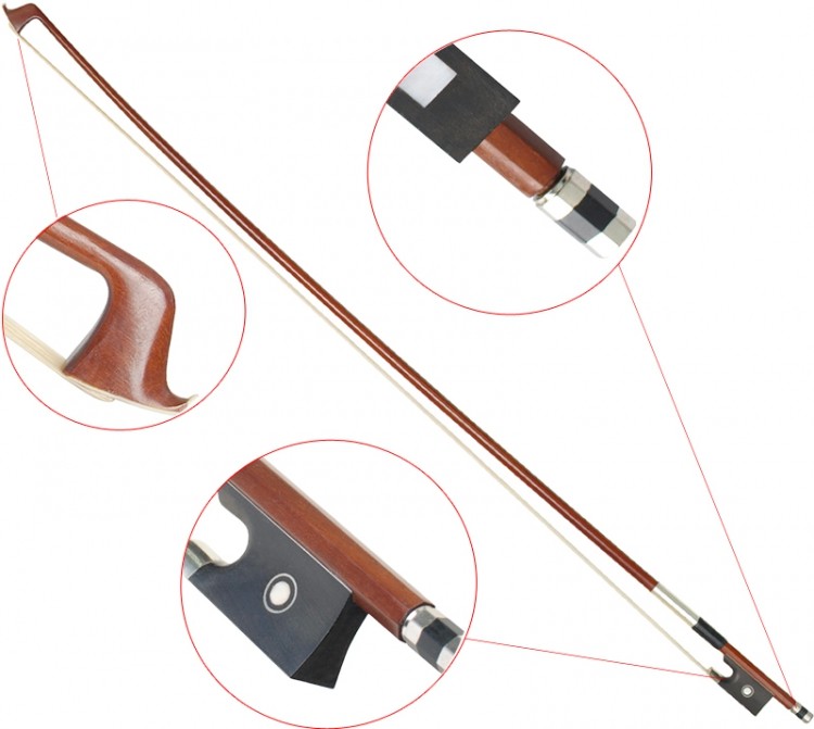 Steinbach 1/16 Geigenbogen bessere Qualität aus Holz mit Rosshaar ...