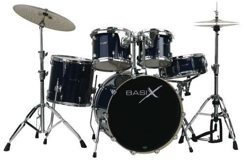 Basix Drumset CUSTOM 2 in Shadow black, ABVERKAUF, inklusive ...
